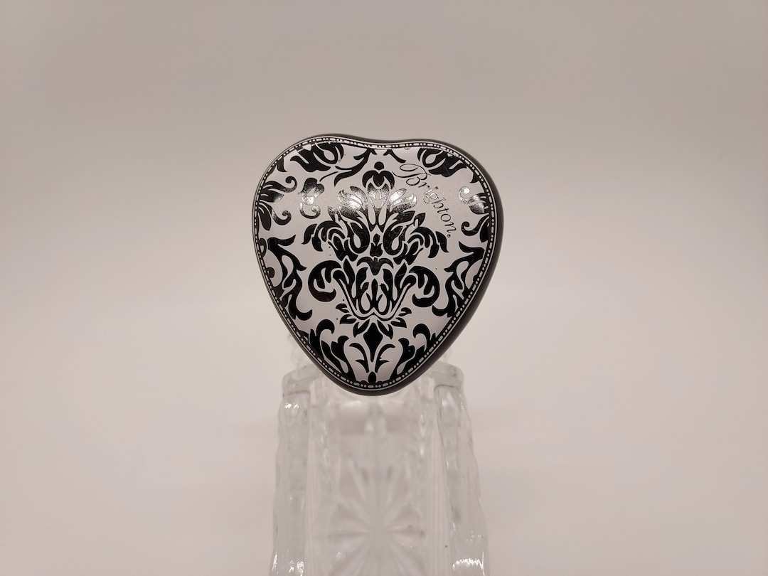 Brighton Ring Tin Black and White Floral 1 1/2"l X 2"w X 1 1/2"d. - Etsy