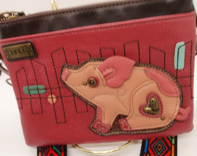 American Leather Company Brand Brown Leather Purse CHALA Mini Crossbody ...