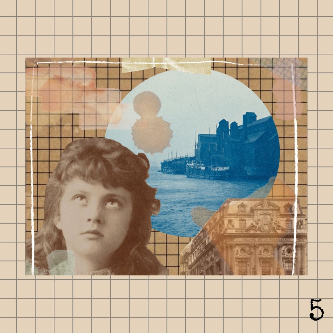 Vintage Digital Collage Postcard Pack • Obscuraprintshop • Handmade ...