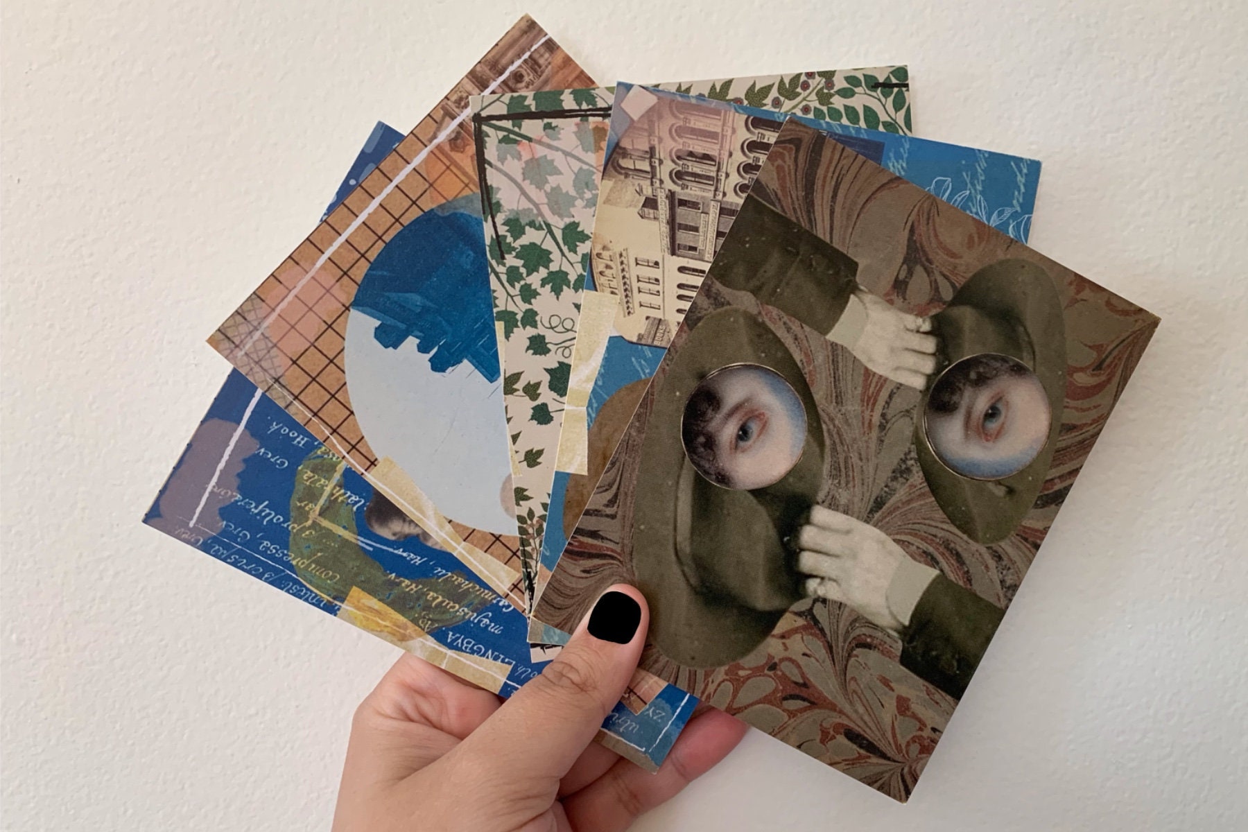 Vintage Digital Collage Postcard Pack • Obscuraprintshop • Handmade ...