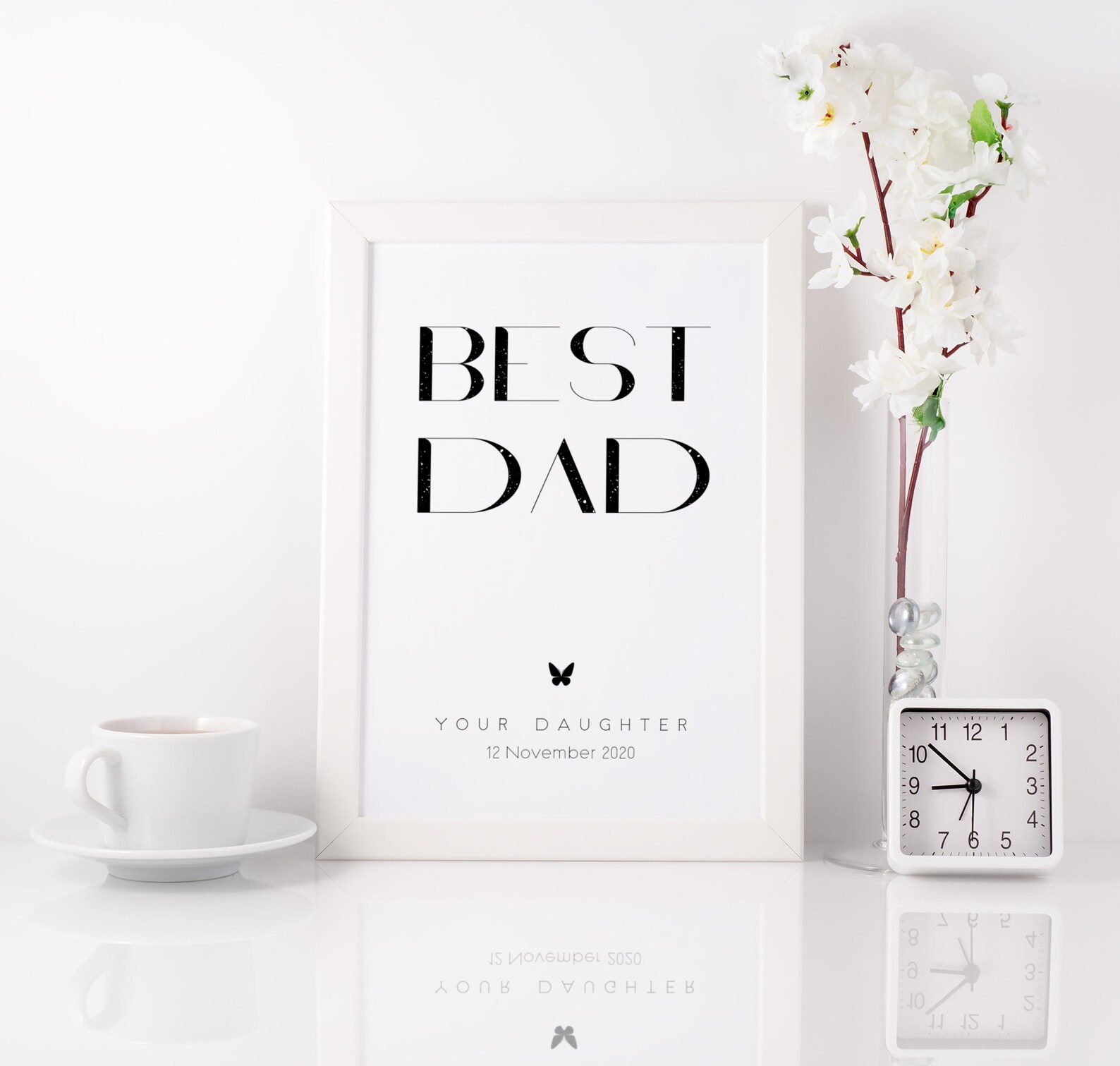 Poster Best Dad personalisiert mit Datum Geschenk zum - Etsy.de