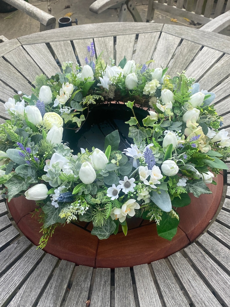 Gorgeous Casket Wreath Funeral Tribute Everlasting Funeral - Etsy