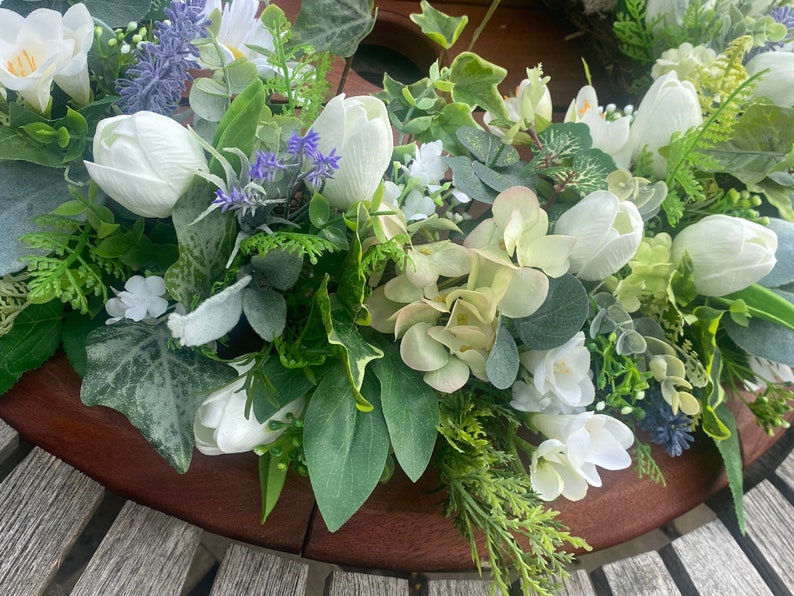 Gorgeous Casket Wreath Funeral Tribute Everlasting Funeral - Etsy