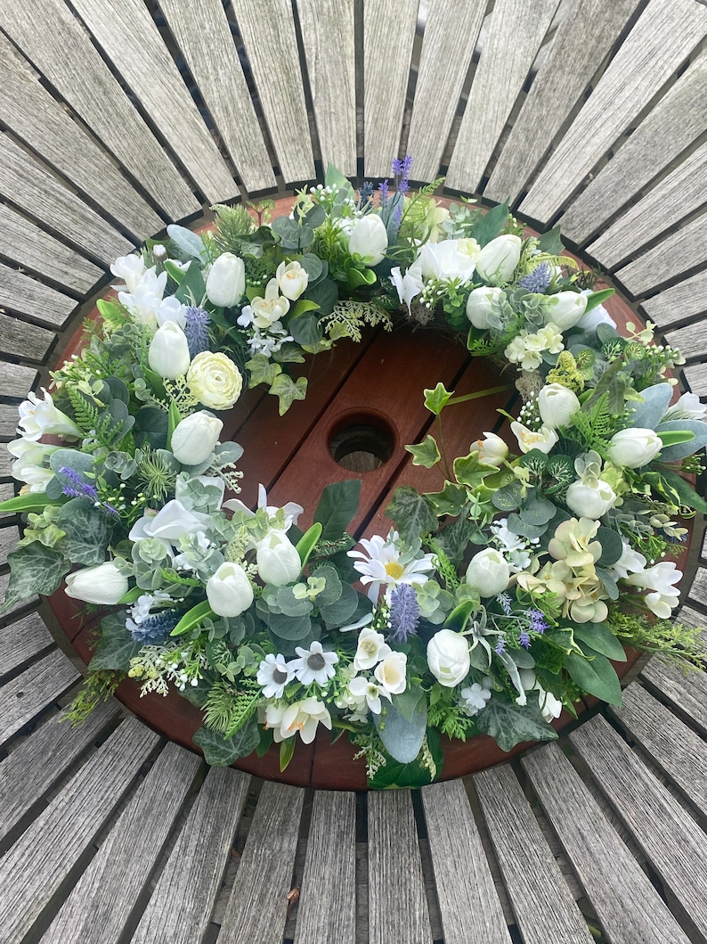 Gorgeous Casket Wreath Funeral Tribute Everlasting Funeral - Etsy