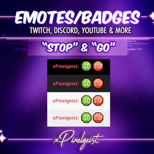 Stop and Go Emote Set, Streamer Emotes, Twitch Emotes, Stop Sign Emote ...