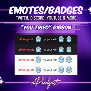 You Tried Award Ribbon Emote, Award Emote, Channel Points, Badges ...