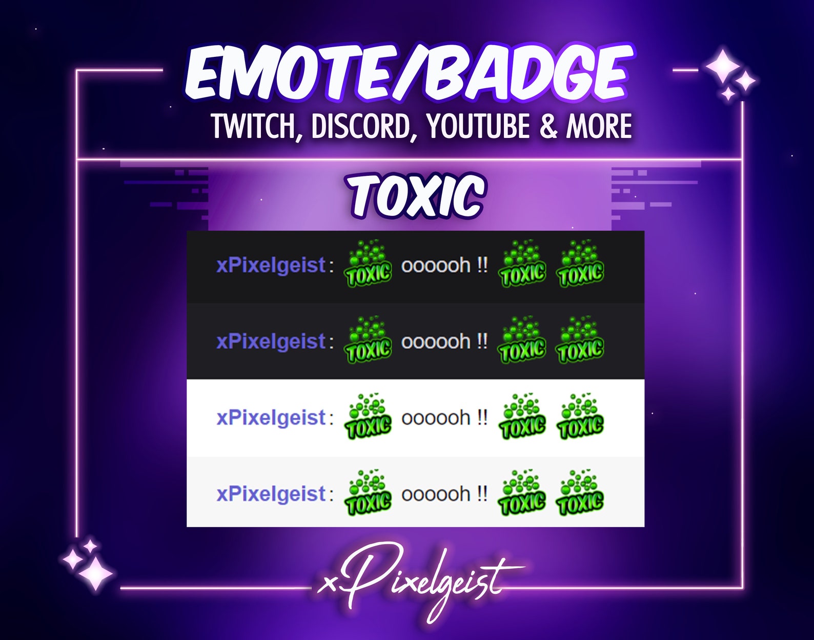 Toxic Emote, Funny Emote, Text Emote, Toxicity Emote, Affordable Emotes ...