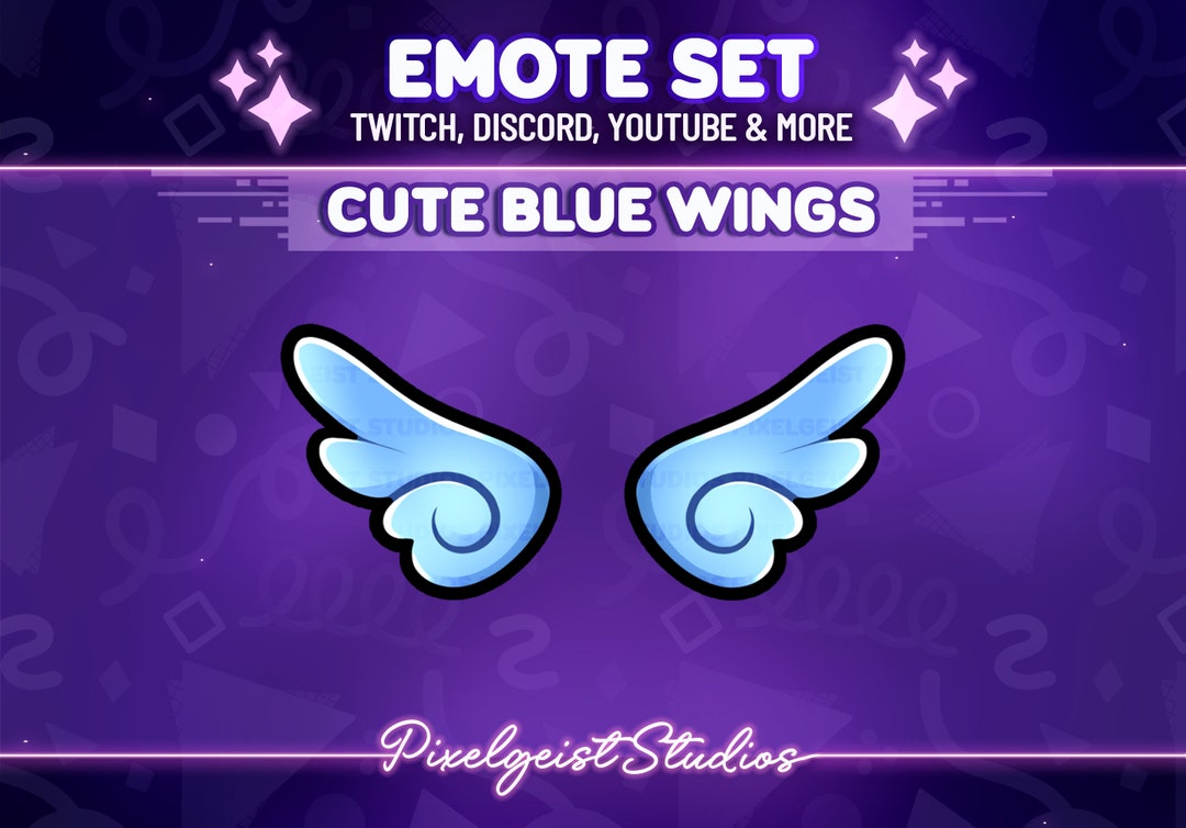 Cute Baby Angel Wing Emote Set, Cute Wing Emotes, Celestial Badges ...