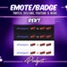 Rekt Twitch Emote, Text Emote, FPS Game Emote, Gamer Language ...