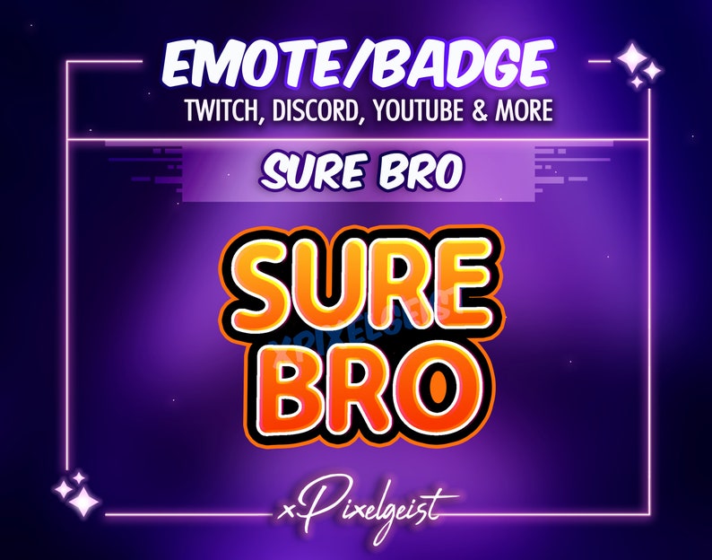 Sure Bro Emote: Sarcastic Twitch/discord Streamer Emote (digital ...