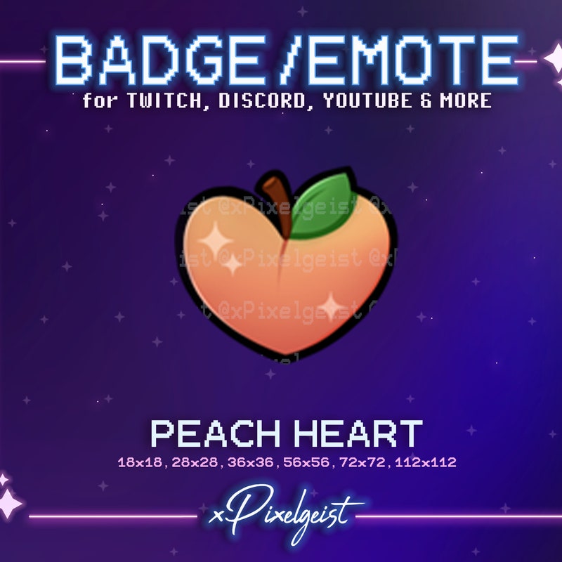 Peach Hearts Emote - Etsy