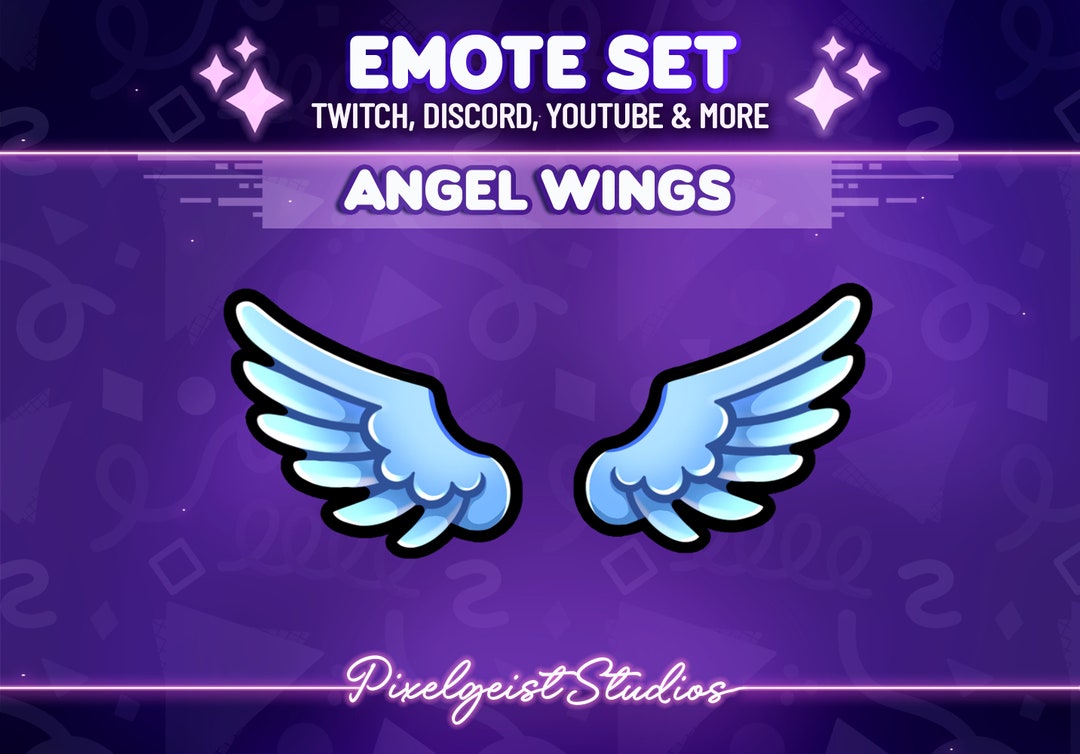 Angel Wing Emote Set, Cute Wing Emotes, Celestial Badges, Fantasy ...