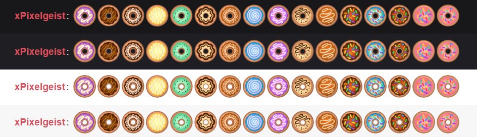 Donuts Stream Emotes, Kawaii Food Emotes, Dougnut Badges, Bakery Stream ...