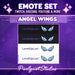 Angel Wing Emote Set, Cute Wing Emotes, Celestial Badges, Fantasy ...