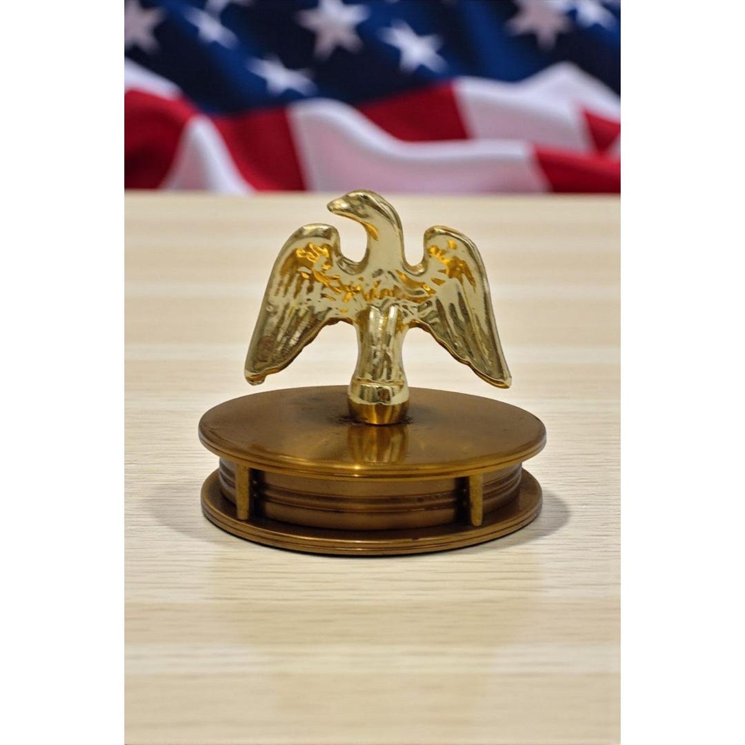 Vintage Brass Eagle Swivel Magnifying Glass Americana Office - Etsy