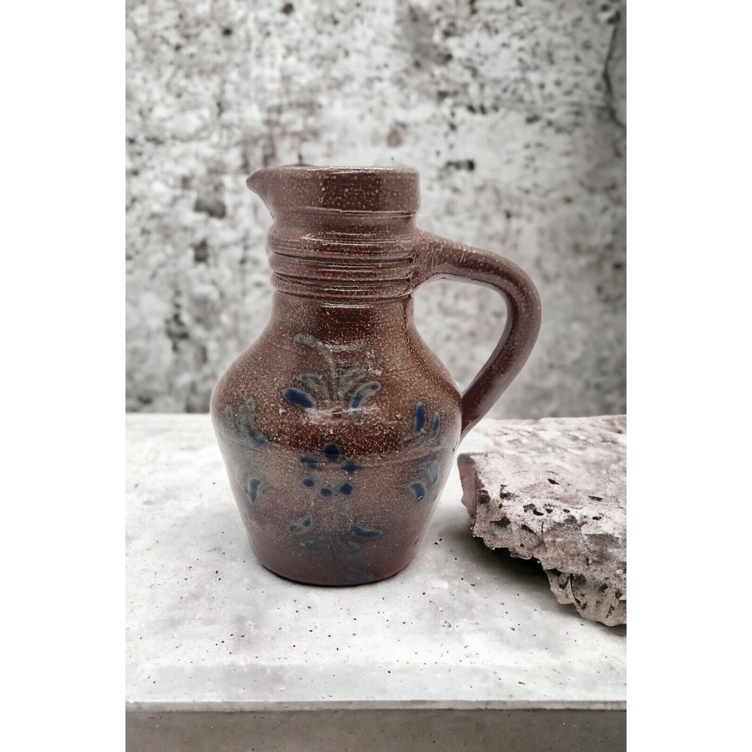 Vintage Hand Thrown Salt Glazed Pottery Jug Pitcher 5 in - Etsy