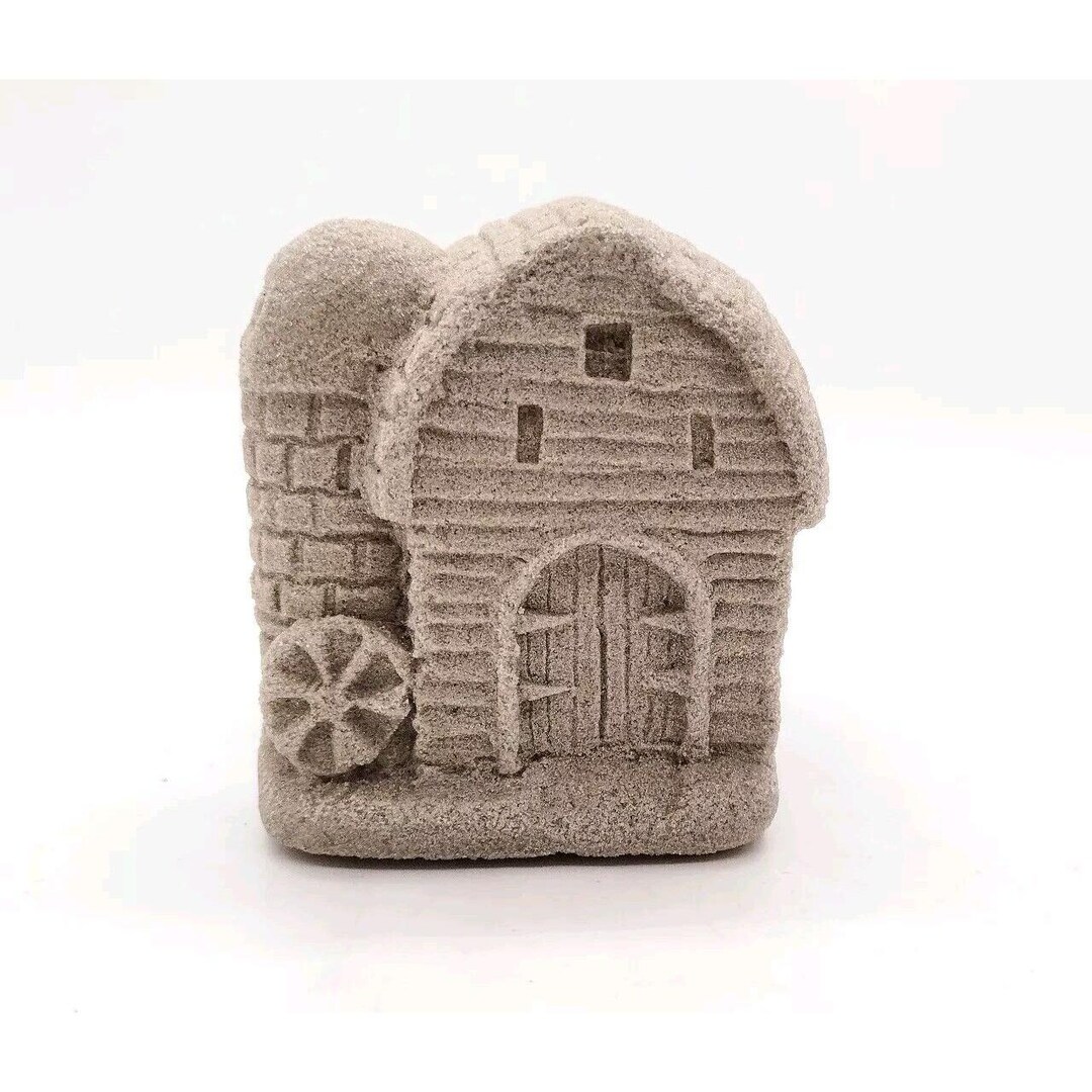 Vintage Barn Sandcastle 3-D Sculpture Handmade Farmhouse Country Decor ...
