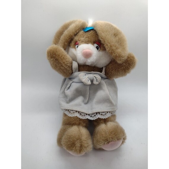 Vintage Kellytoy Lovingly Yours Tumper Bunny Rabbit Stuffed Animal 11 in Plush Dress Bow Etsy UK