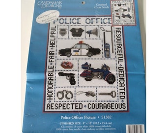 Police Cross Stitch Kit - Etsy
