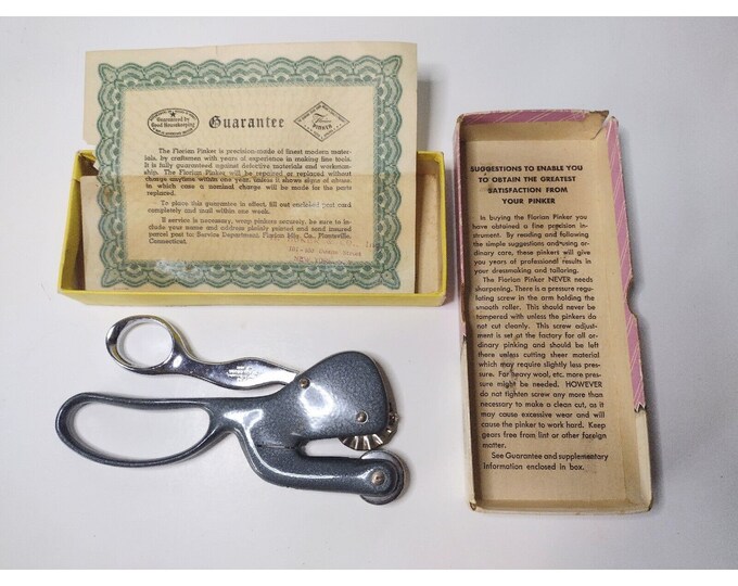 Vintage Boker Florian Pinker Shears Scissors Original Box Sewing USA ...