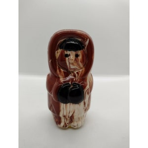 Alaskian Pottery Sitka Clay Eskimo Piggy Bank Marbled Signed Vintage ...