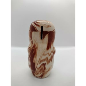 Alaskian Pottery Sitka Clay Eskimo Piggy Bank Marbled Signed Vintage ...