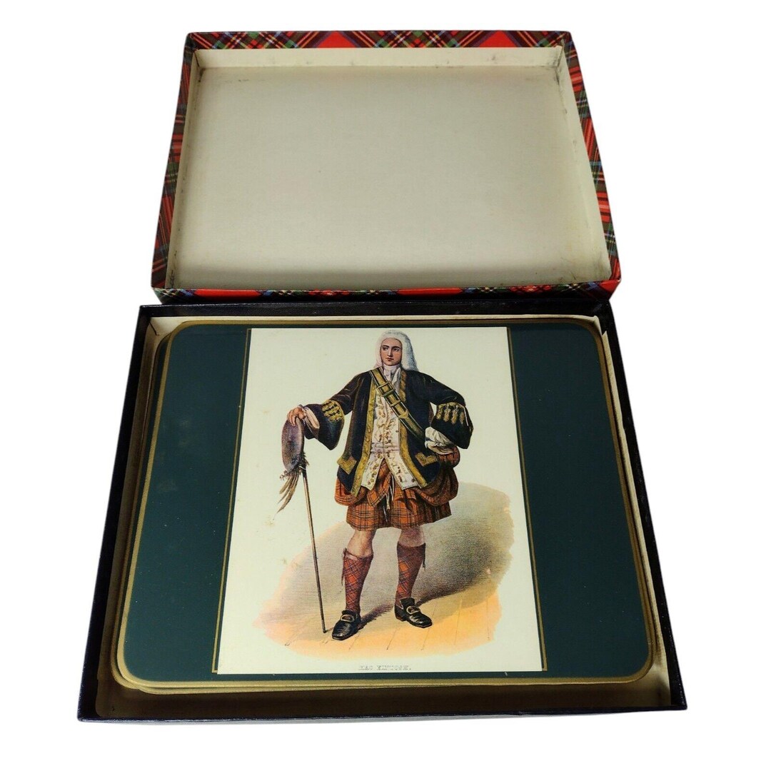 Vintage Mac Intosh Clans 3 Cork Back Placemats Argyll Repro Isle of ...