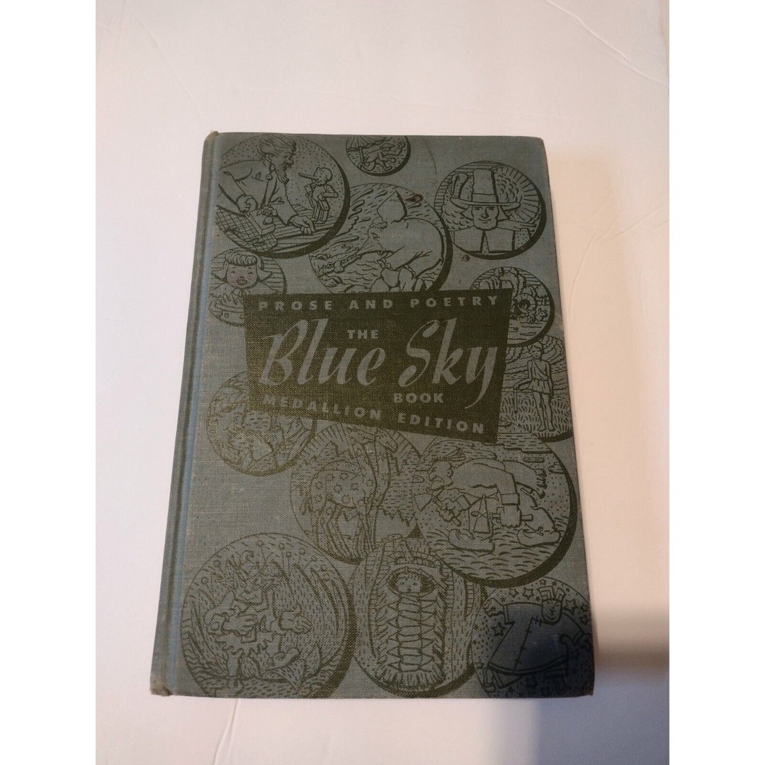Vtg 1953 Prose and Poetry the Blue Sky Book Medallion Edition Blue ...