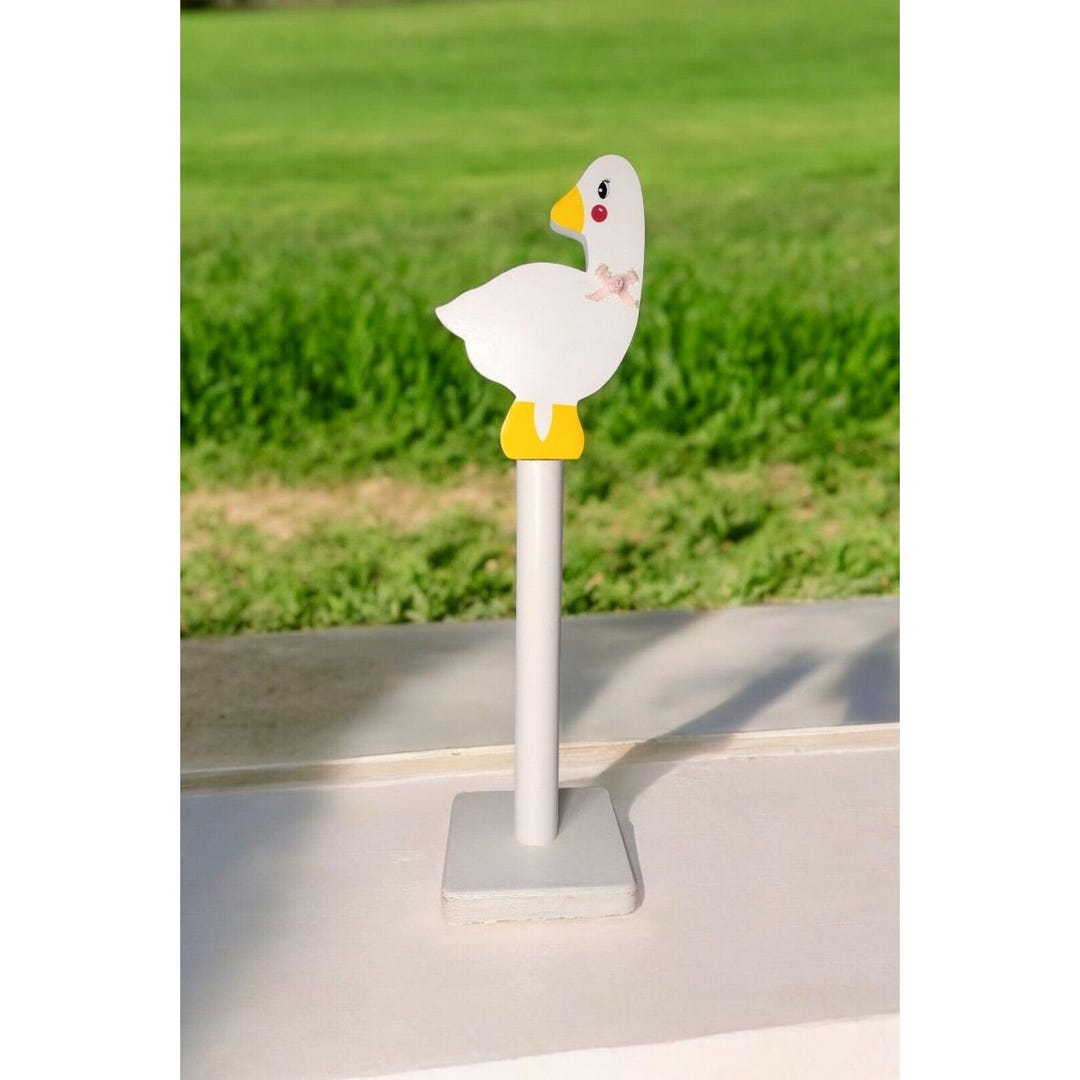 Wooden Goose Paper Towel Holder Vintage Farmhouse Country Handpainted ...