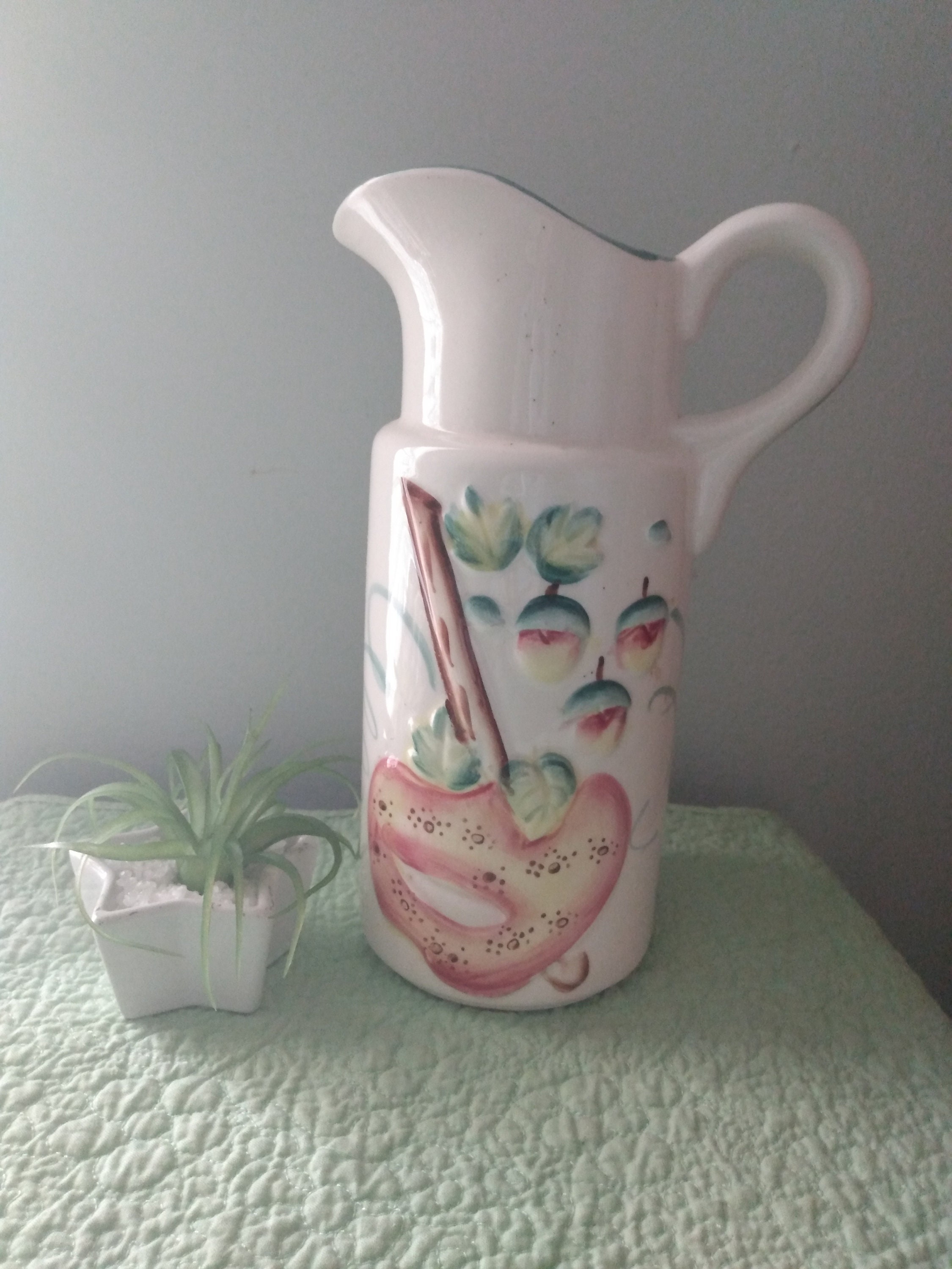 Vintage Japan Ceramic Hand-painted Fruit Pitcher | Etsy