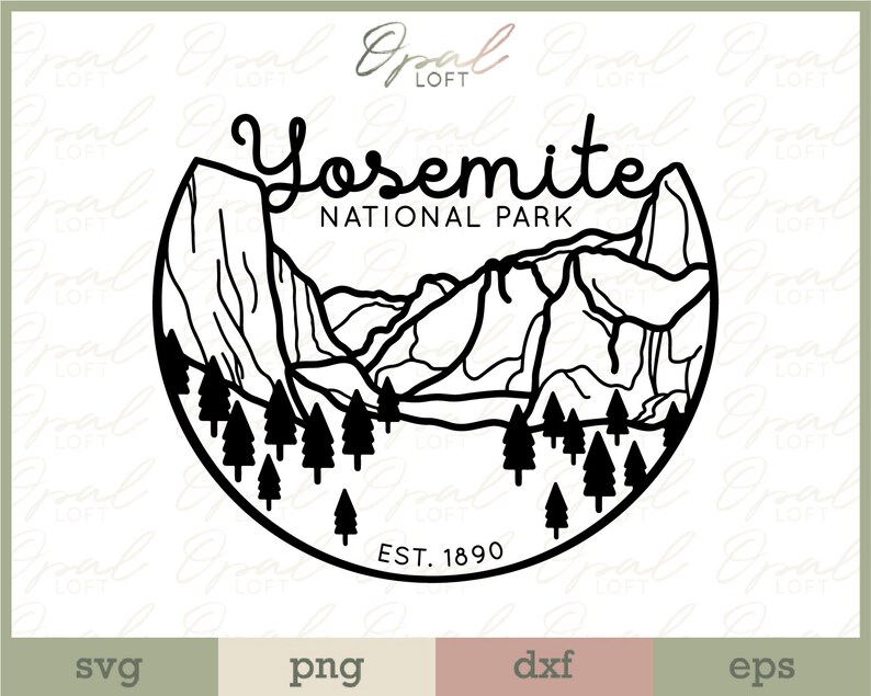 Yosemite Cut File Camping SVG Lake SVG Vacation SVG | Etsy