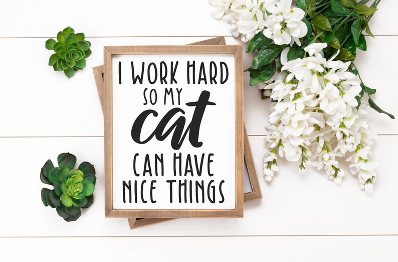 I Work Hard so My Cat Can Have Nice Things Cut File Cat SVG Sarcastic ...