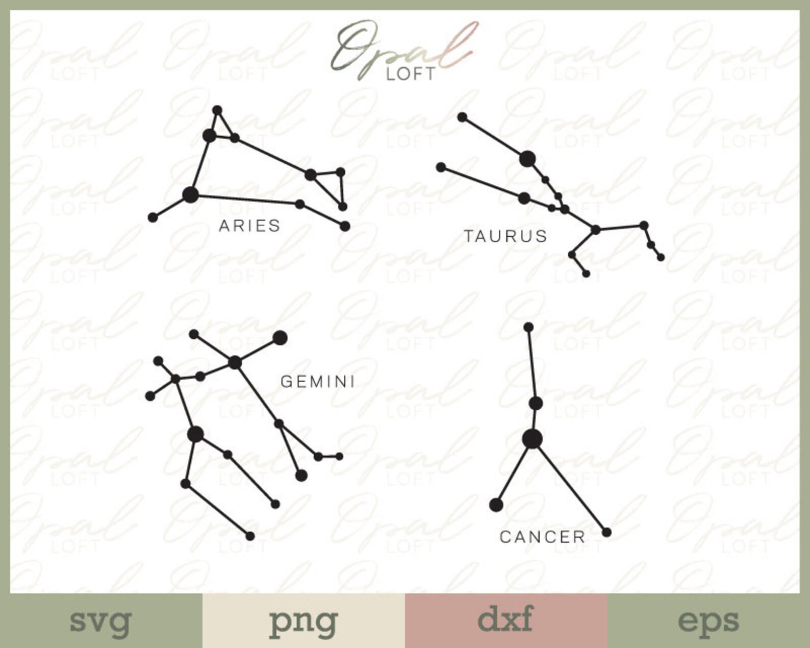 Zodiac Constellation Cut File Bundle Star SVG Zodiac SVG - Etsy