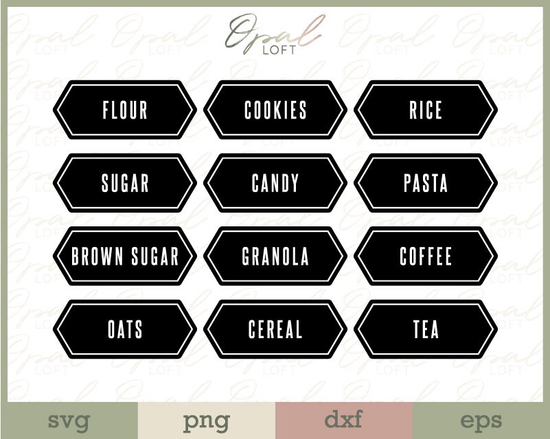 Modern Kitchen Organization Labels | Pantry Labels | 12 Files - Etsy