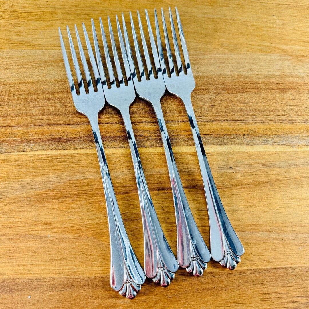 Oneida Community ROYAL FLUTE 4 Dinner Forks Stainless Steel Flatware - Etsy