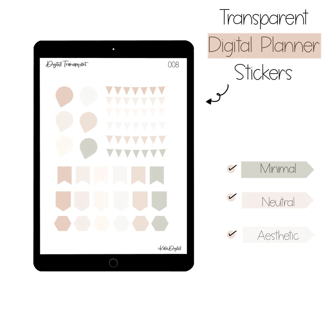Digital Transparent Stickers | Goonotes Precropped Digital Stickers ...