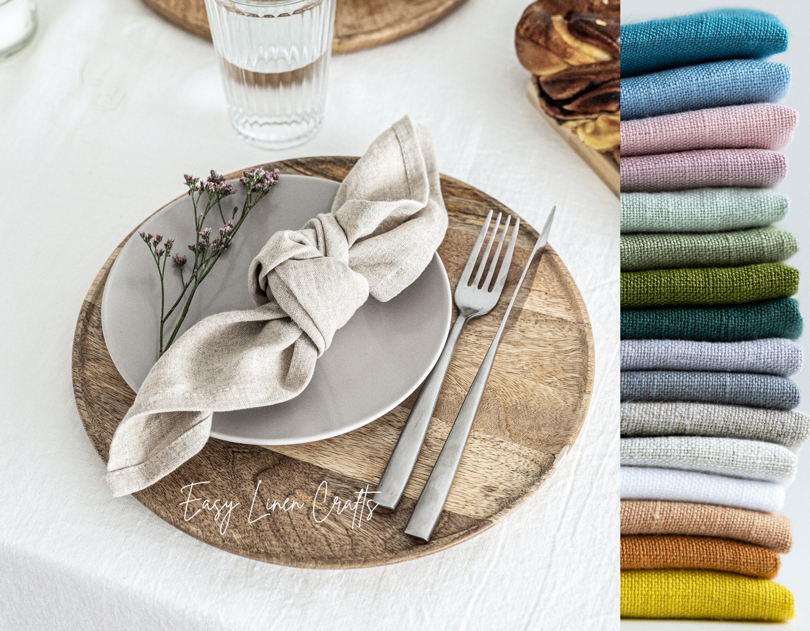 Linen Table Napkins Set - Bulk Cloth Napkins - Table Decor - Linen ...