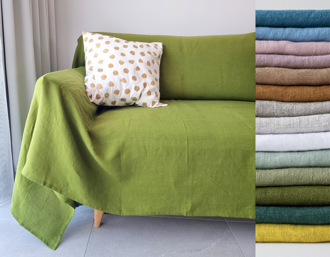 Linen Couch Cover. Sofa Cover. Linen Sofa Slipcover. Couch - Etsy