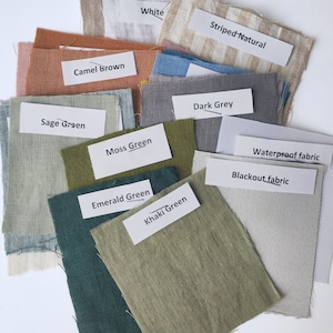 Linen Fabric Samples Set of All Colors (fast Delivery), Set of Linen ...