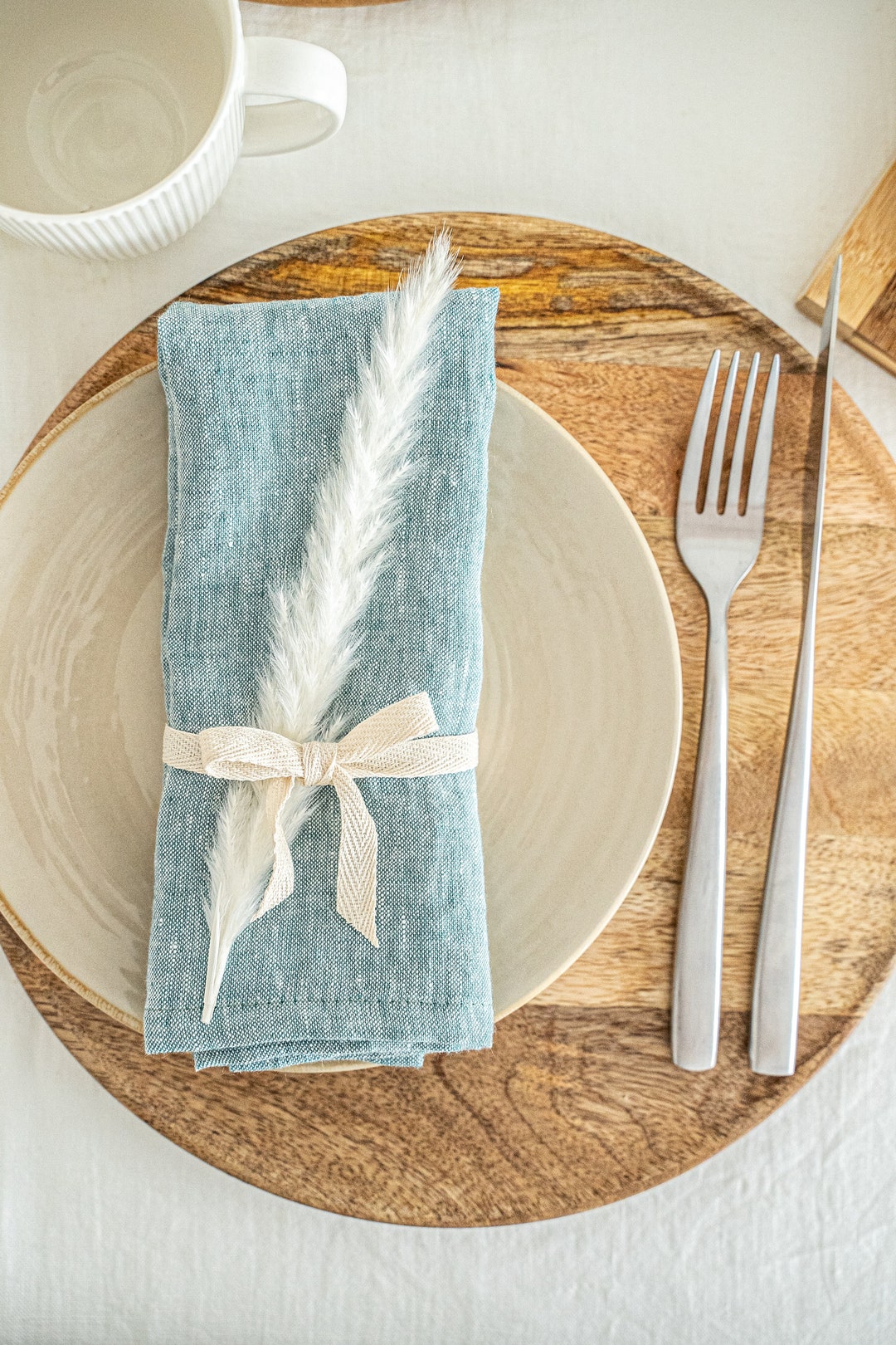Linen Cloth Napkins - Handmade Table Napkin Set - Eco-friendly Linen ...