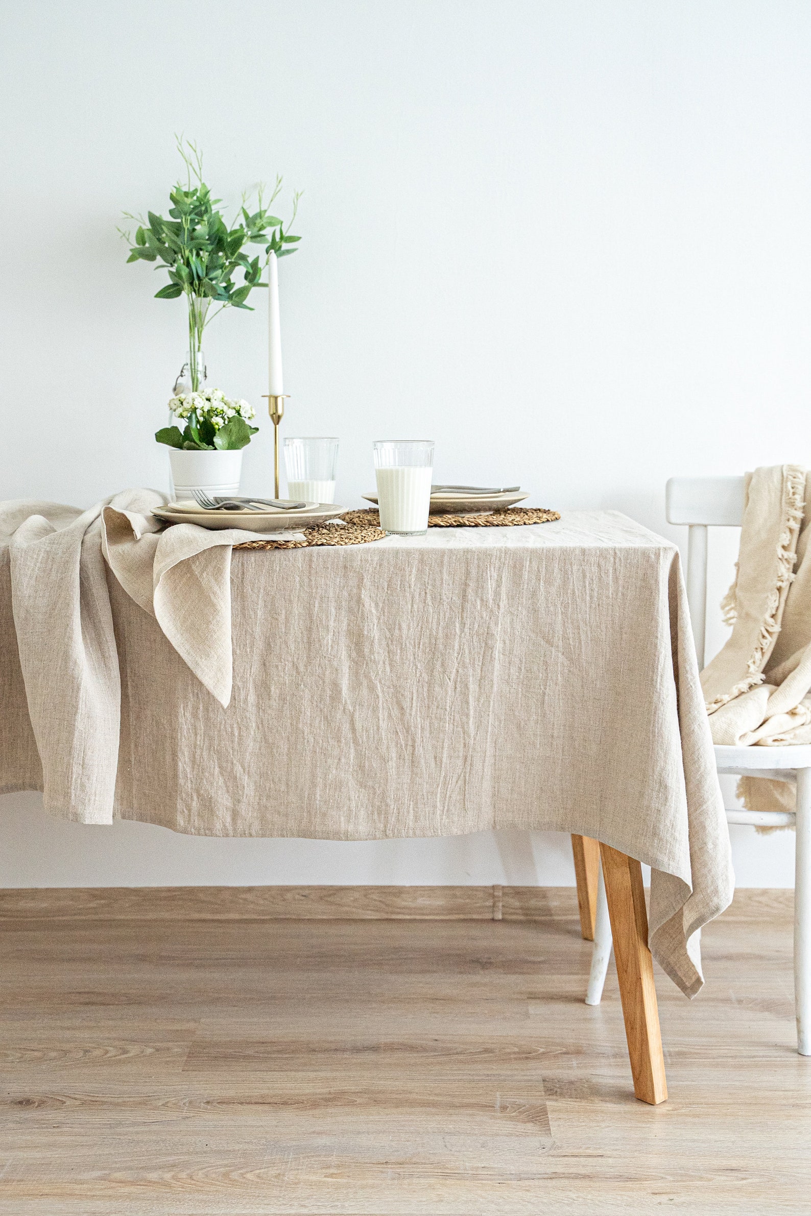 Large Natural Linen Tablecloth. Rectangular Square Oval - Etsy