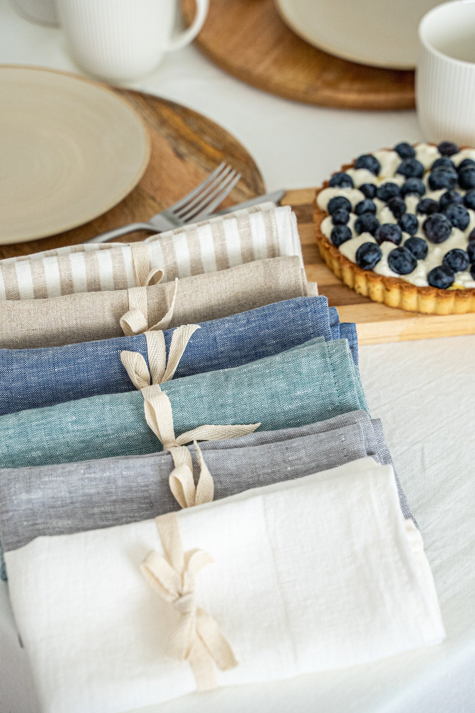 Linen Napkins Set Set of Natural Linen Fabric Napkins - Etsy