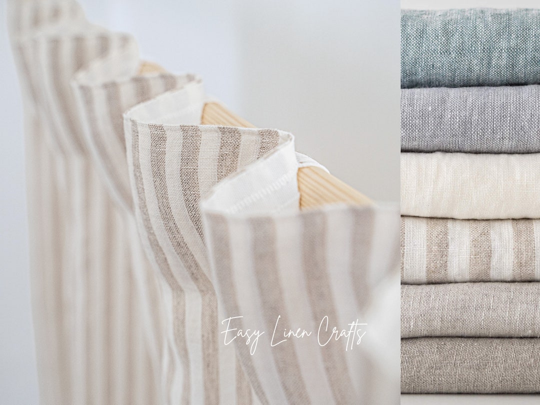 Stonewashed Linen Back Tab Curtain - Semi Sheer Linen Drape for Bedroom ...