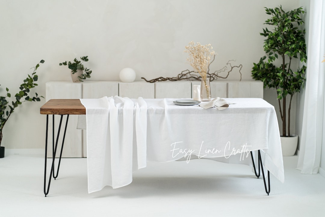 Washed Linen Tablecloth, Extra Long Table Cloth, Dining Table Cloth ...