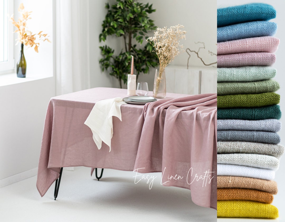 Natural Linen Table Cloth | Dining Tablecloth | Custom Size Tablecloth ...