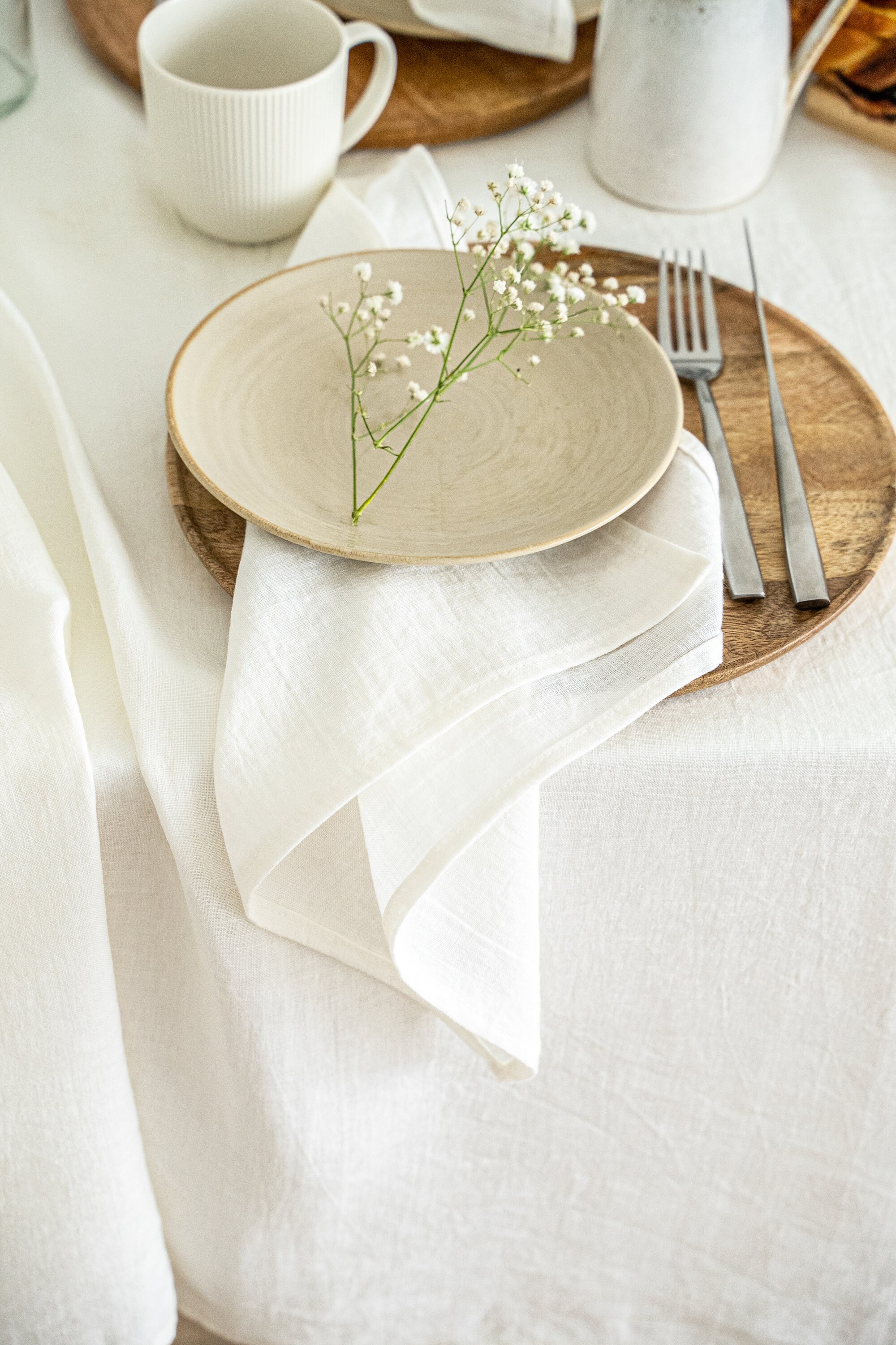 Linen Napkins Set in Various Colors, Stonewashed Linen Napkins, Table ...