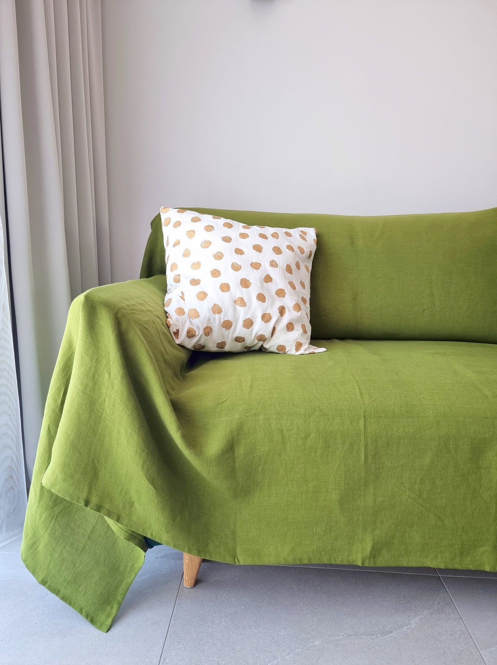 Linen Couch Cover for L Shape Sofa Parts Sectional Sofa - Etsy