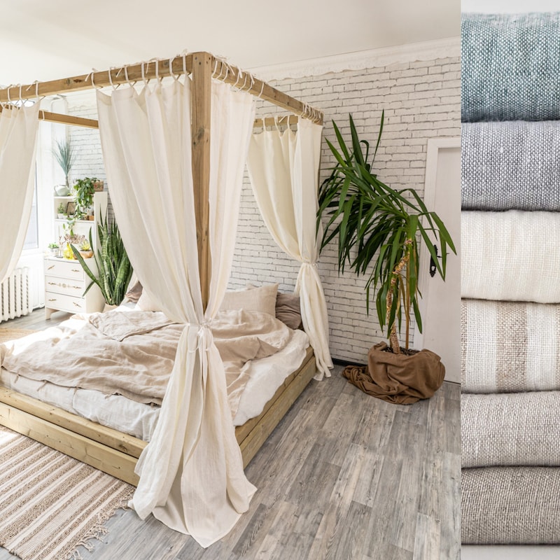 Canopy Bed Curtains - Etsy