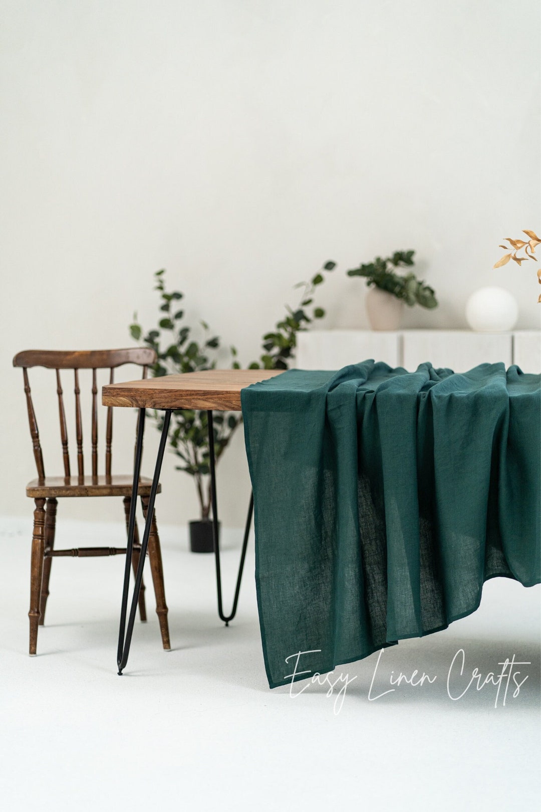 Stonewashed Linen Table Cover, Dining Table Cloth, Large Long Linen ...