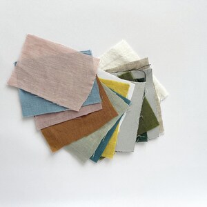 All Colors Linen Fabric Samples fast Delivery, Set of Linen Swatches ...